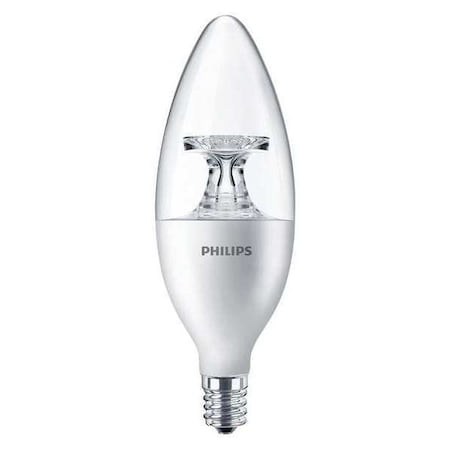 Signify LED Lamp, B11 Bulb Shape, Glass Housing 461871 | Zoro