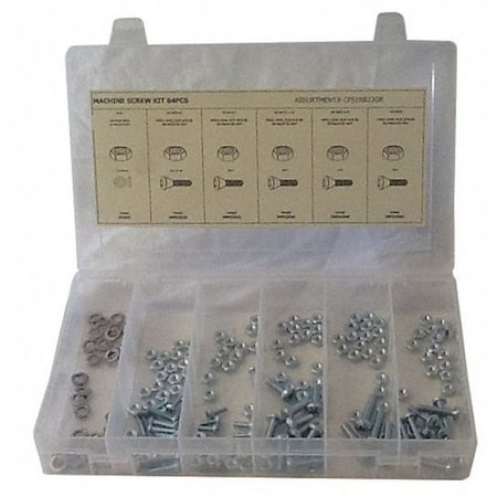 Zoro Select Machine Screw Assortment Machine Screw, Nut and Washer ...