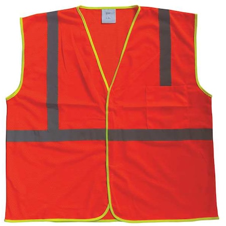 Condor U-Block Vest, Class1 Orange/Red, L/XL 53YK36 | Zoro