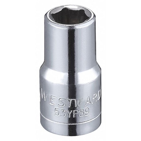 Westward WESTWARD 1/4 in Drive, 6mm Hex Metric Socket, 6 Points, Steel ...