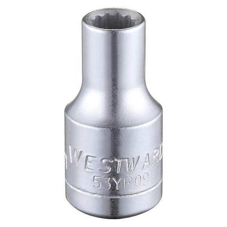 Westward WESTWARD 1/4 in Drive, 4.5mm Triple Square Metric Socket, 12 ...