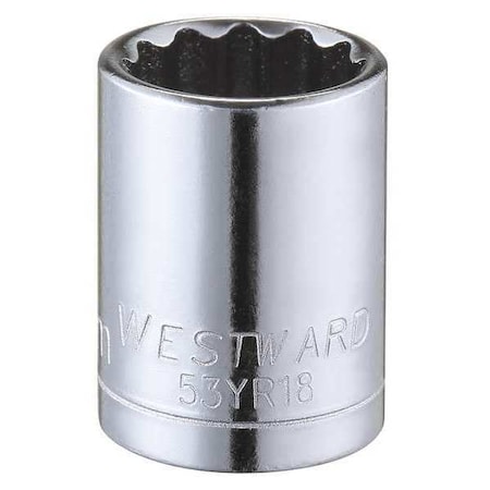 Westward 1/4 in Drive, 12mm Triple Square Metric Socket, 12 Points ...