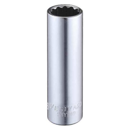 Westward WESTWARD 1/4 in Drive, 7/16" Triple Square SAE, Socket, 12 ...