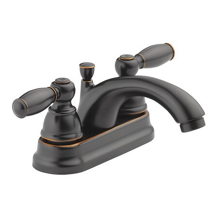 Delta Dual-Handle 3-hole 4" installation Hole Centerset Lavatory Faucet ...
