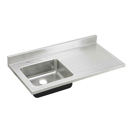 Elkay Sink, SS, 48x25x7.5", Top S4819L4 | Zoro