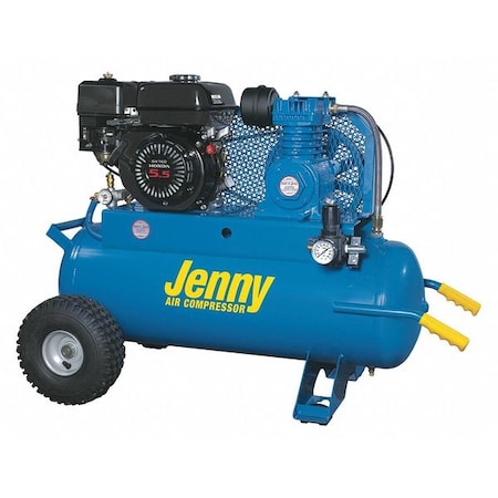 Jenny Gas Air Compressor, 17 gal. Tank, 6.5 HP C6HGA-17P | Zoro