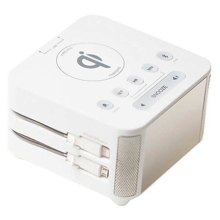 Kube Systems Clock, LED, 12 Hour Format, Digital CLOCK-WHT-QI | Zoro