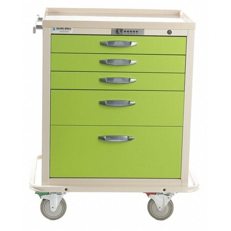 Blue Bell Medical Supply Cart, Steel, 6 Adjustable Shelves, 1400 lb ...