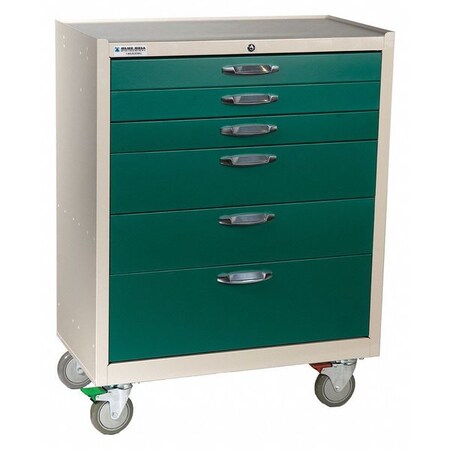 Blue Bell Medical Supply Cart, Steel, 6 Adjustable Shelves, 1400 lb ...