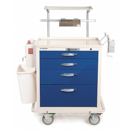 Blue Bell Medical Steel Epidural Cart, 6 Adjustable Shelves, 1400 lb ...