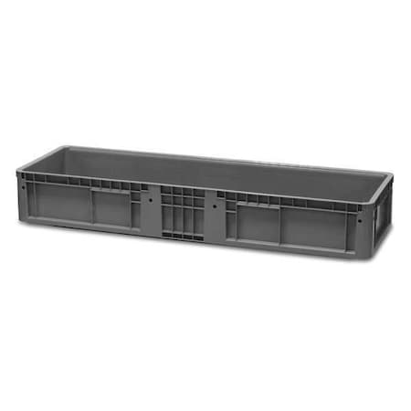 Ssi Schaefer Straight Wall Container, Charcoal, Polypropylene, 48 in L ...