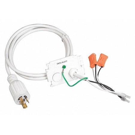 Columbia Lighting Cord and Plug Kit, LHA High Bay, 6 ft L C6TL15-277 | Zoro