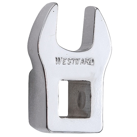 WESTWARD 3/8" Drive, SAE, Crowfoot Socket Wrench, Open End Head, Chrome ...