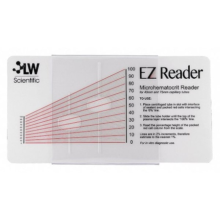 Lw Scientific Hematocrit Reader Card, 19cm L ZCP-EZRD-HEM7 | Zoro