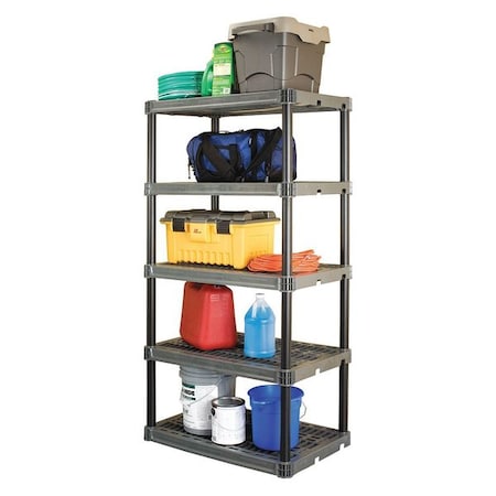 Plano Freestanding Plastic Shelving, Open Style, 24 in D, 36 in W, 74 ...