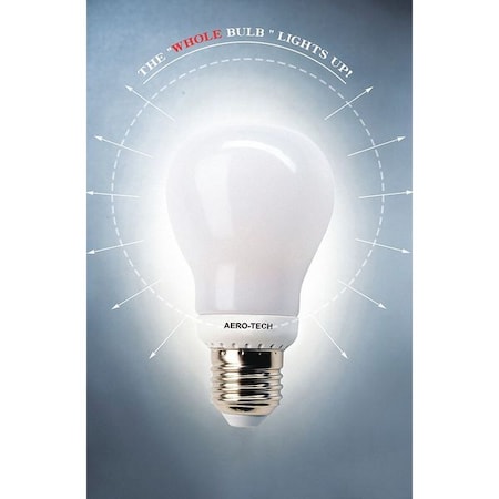 Aero-Tech LED Lamp, A15 Bulb Shape, 5.0W, 450 lm AFL-5W | Zoro
