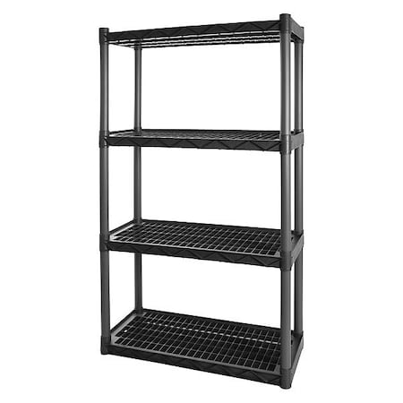 Plano Freestanding Plastic Shelving, Open Style, 14 in D, 33 in W, 57 ...
