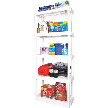 Plano Freestanding Plastic Shelving, Open Style, 14 in D, 33 in W, 57 ...
