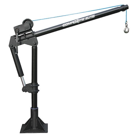 Oz Lifting Products Davit Crane, 2500 lb. Capacity, 48" Reach, 0" to 45 ...