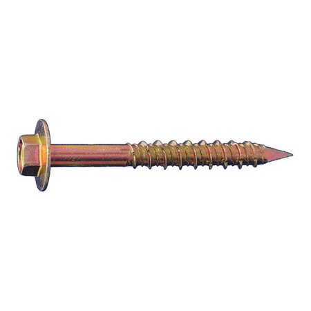 Daggerz Dagger-Con Concrete Screw, 1/4" Dia., Hex, 2 1/4 in L, Yellow ...