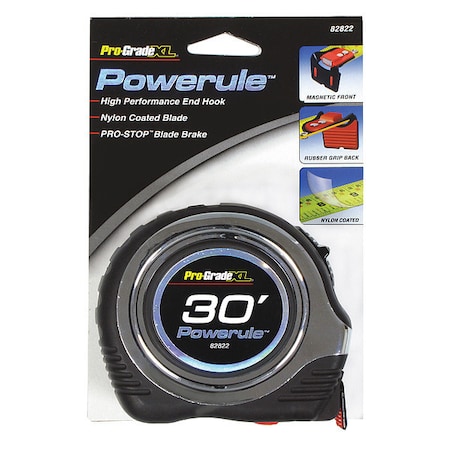 Pro-Grade Tools 30 ft. Tape Measure, 1" Blade 82822 | Zoro