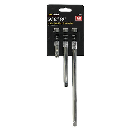 Pro-Grade Tools Extension Set., 3/8"Dr., 3 pcs 13018 | Zoro