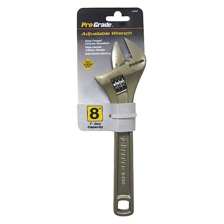 Pro-Grade Tools Wrenches, 8", Adjustable 15008 | Zoro
