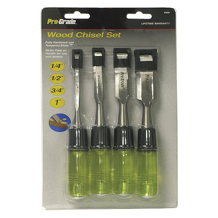 Pro-Grade Tools Chisel Set, Wood, 4 pcs. 63032 | Zoro