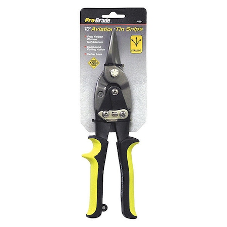 Pro-Grade Tools Aviation Tin Snips, Straight 31681 | Zoro