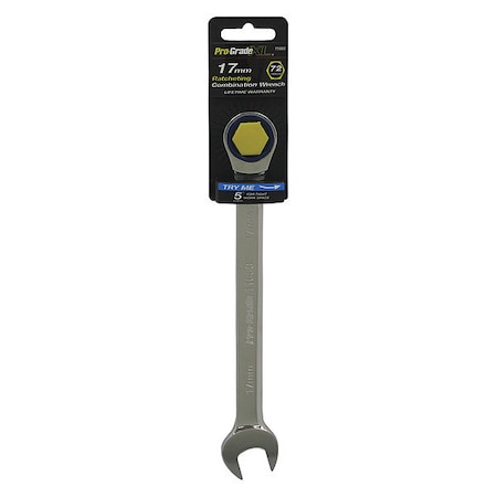 Pro-Grade Tools Ratcheting Combo Wrench, 17mm 11660 | Zoro