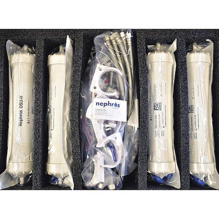 Nephros Inline Water Filter, 5" H, Standards: FDA Cleared 70-0298F | Zoro