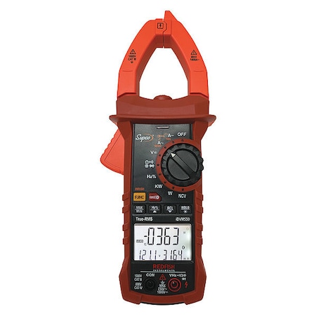Supco Digital Clamp Meter, Yes, 1,000 A A, 1.5 in (38 mm) Jaw Capacity ...