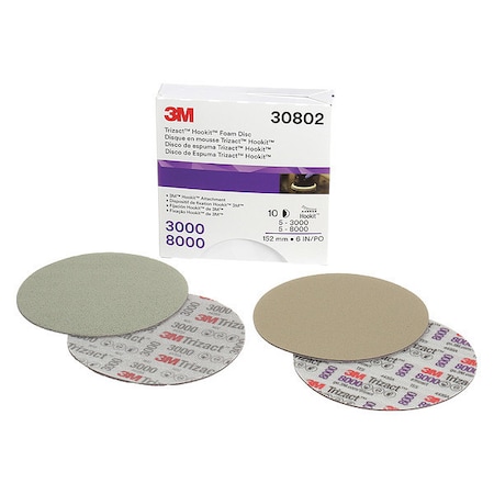 3M Polishing Pad, Foam, 6" Size, Application: Refining Sand Scratches ...
