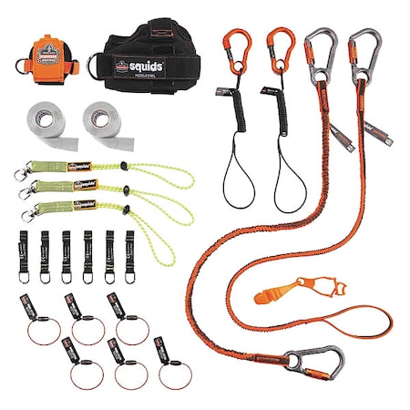 Ergodyne Tool Tethering Kit, Black/Green/Orange 3183 | Zoro