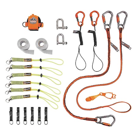 Ergodyne Tool Tethering Kit, Black/Green/Orange 3187 | Zoro