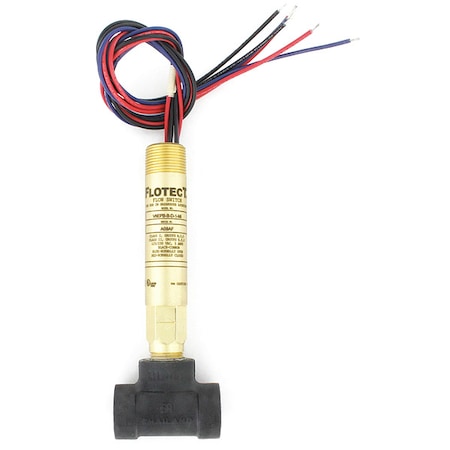 Dwyer Instruments Mini-size flow switch, brass upper and lower body, 1/ ...