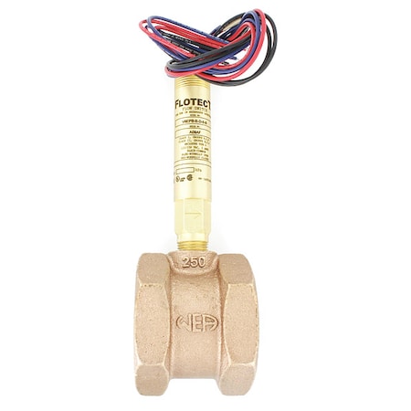 Dwyer Instruments Mini-size flow switch, brass upper and lower body, 2 ...