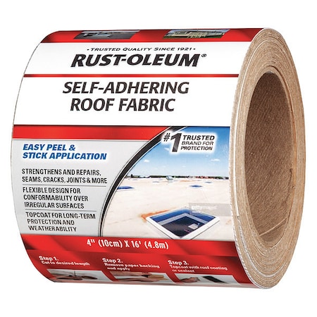 Rust-Oleum Roof Repair Tape,4" x 16 ft.,White (345650) | Zoro