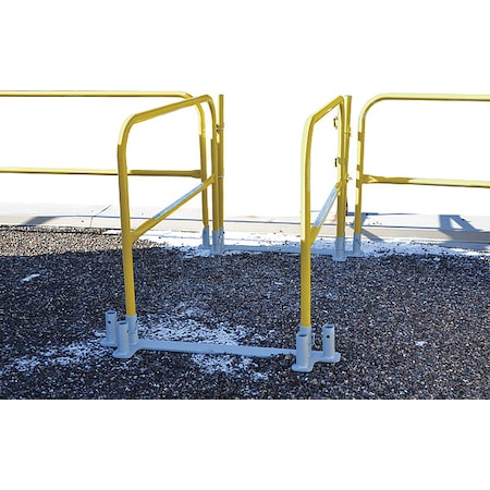 Garlock Safety Systems Guardrail, Yellow, Overall 3-1/2 ft. H 449-001 ...