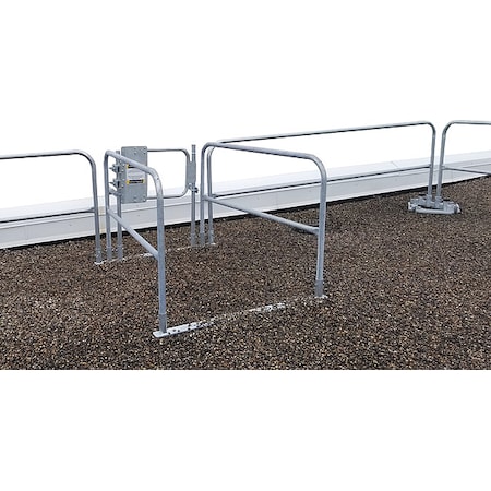 Garlock Safety Systems Guardrail, Gray, Overall 3-1/2 ft. H 449-001-600 ...