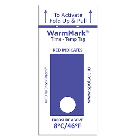 Warmmark Temperature Indicator Label, Heat, PK100 WM 8/46-8 | Zoro