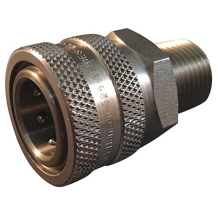 Hansen Hydraulic Quick Connect Hose Coupling, 303 Stainless Steel Body ...