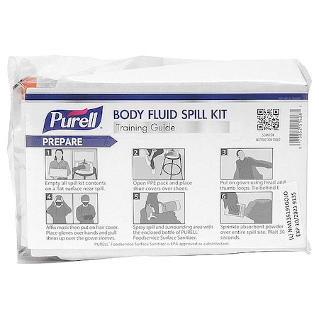 Purell Body Fluid Spill Kit Refill for Clam Shell Carrier 3841-02-RFL ...