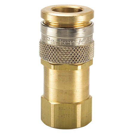 Parker Quick Connect Hose Coupling, Push-to-Connect Lock, 1/2"-14 ...