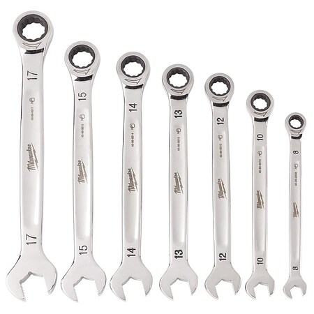 Milwaukee Tool Metric Ratcheting Combination Wrench Set, 7-Piece 48-22-9506 | Zoro