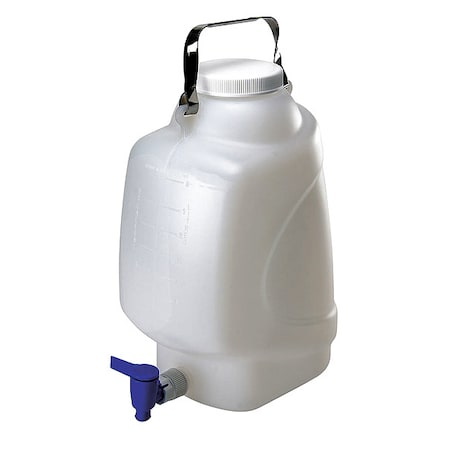 Zoro Select Carboy, 10 L, 400 mm H, Clear 7300010 | Zoro