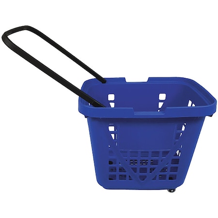 Shopping Basket Rolling Hand Basket, PP, Blue, 20 5/64 in 114815AZU0 | Zoro