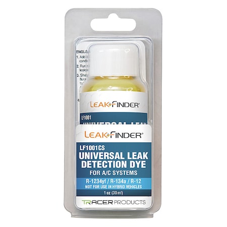 Leakfinder UV Leak Detection Dye, 1 oz. Size LF1001CS | Zoro