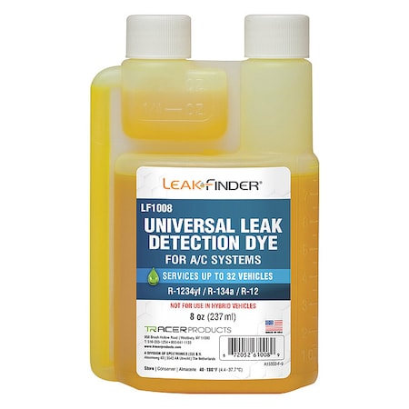 Leakfinder UV Leak Detection Dye, 8 oz. Size LF1008 | Zoro