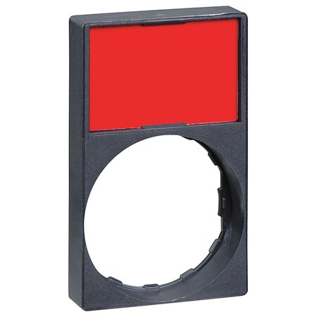 Schneider Electric LegendPlateHolder, Plastic, Red/Black, 22mm ZBY6H101 ...